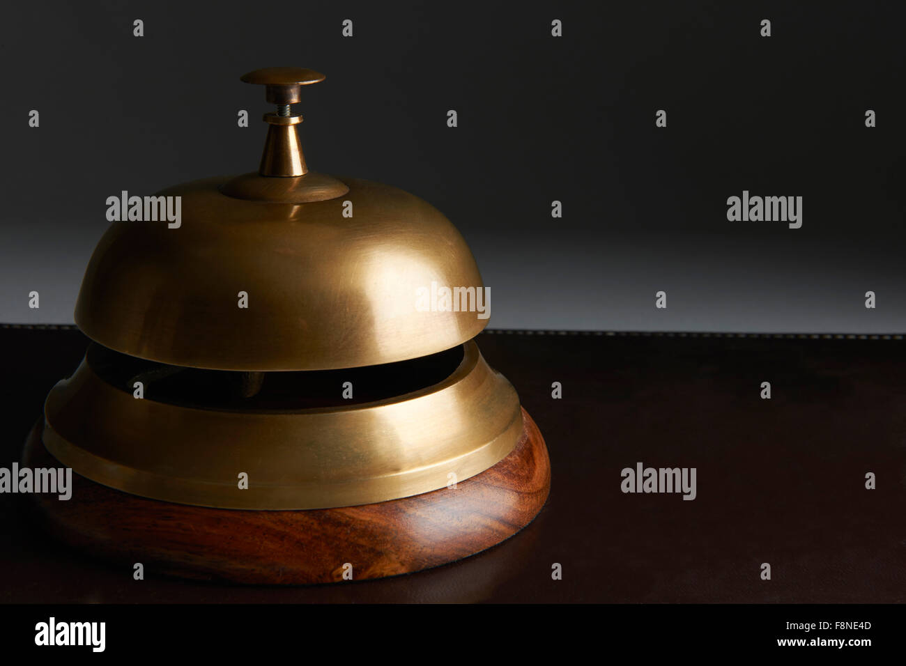 Reception Bell On Dark Background Stock Photo - Alamy