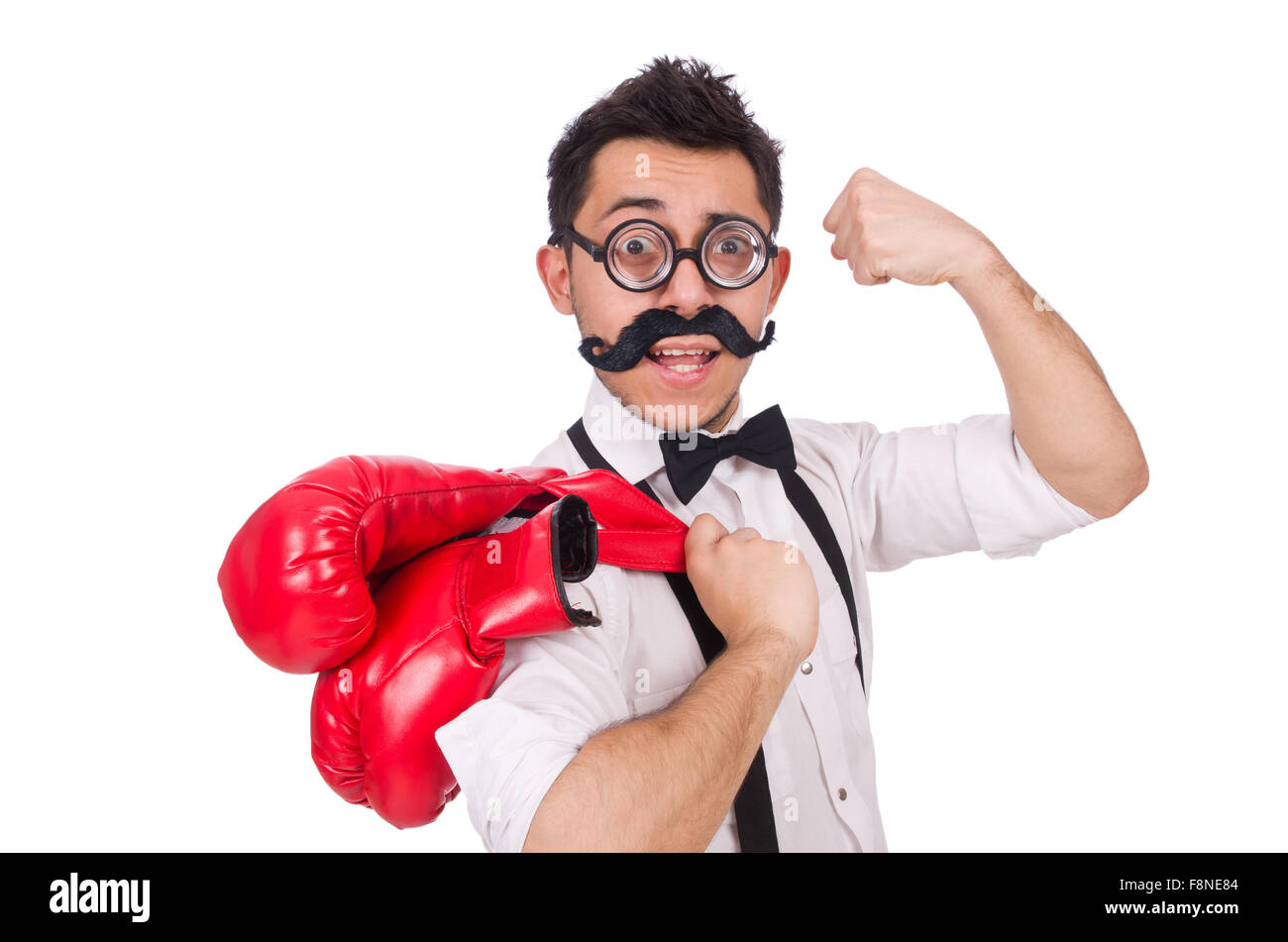 Funny boxer isolated on the white background Stock Photo - Alamy