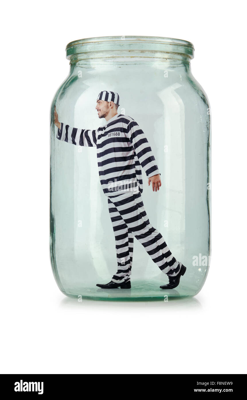 Glass empty jar isolated on white Stock Photo - Alamy