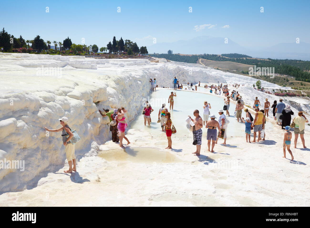 Pamukkale, limestone terraces, Turkey Stock Photo - Alamy