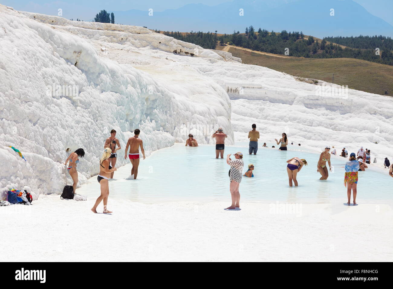 Pamukkale, limestone terraces, Unesco, Turkey Stock Photo - Alamy