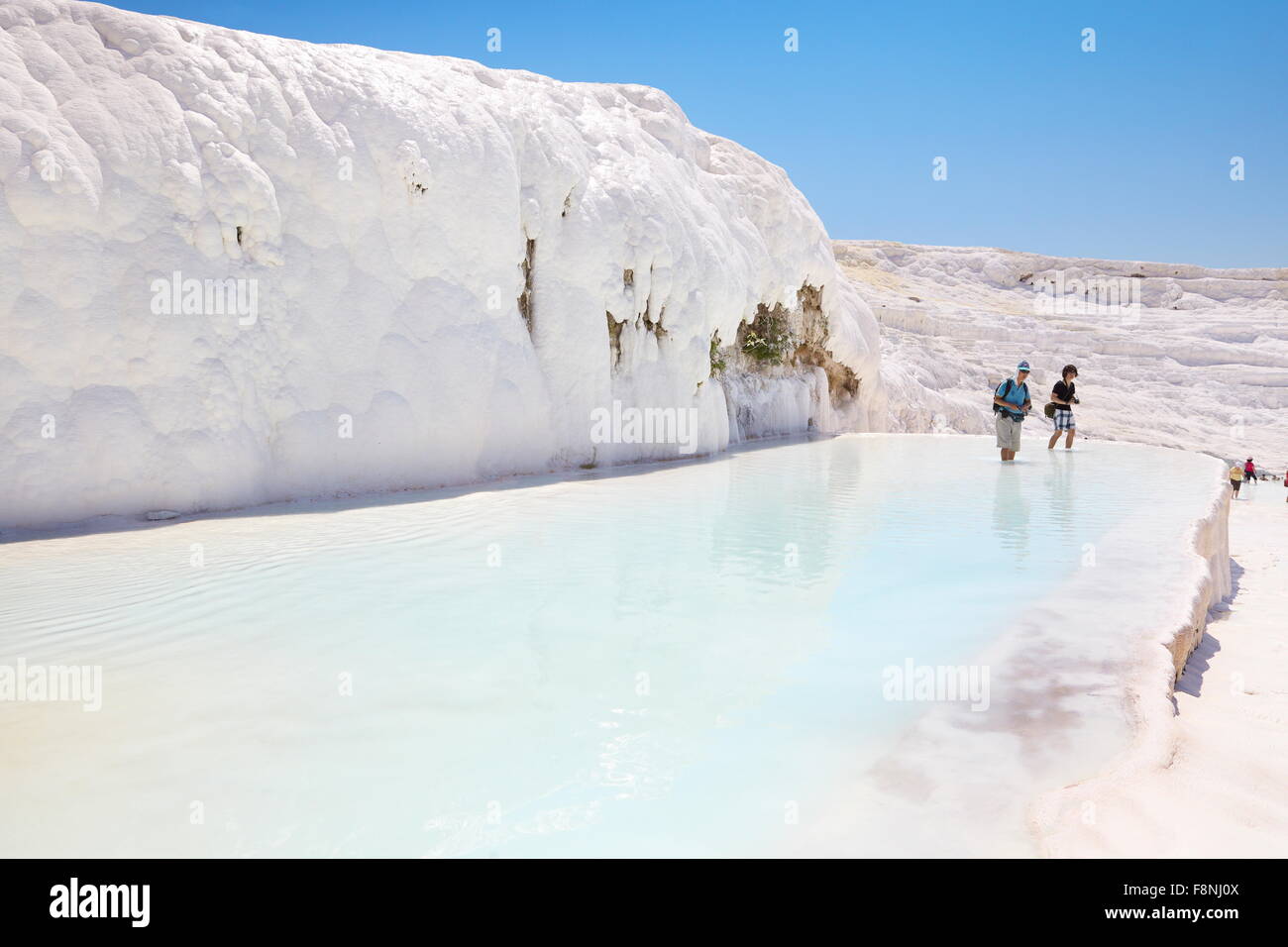Pamukkale, limestone terraces, Turkey Stock Photo - Alamy