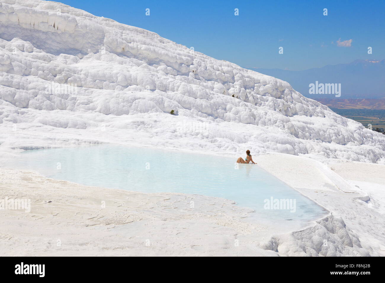 Pamukkale, limestone terraces, Turkey Stock Photo - Alamy