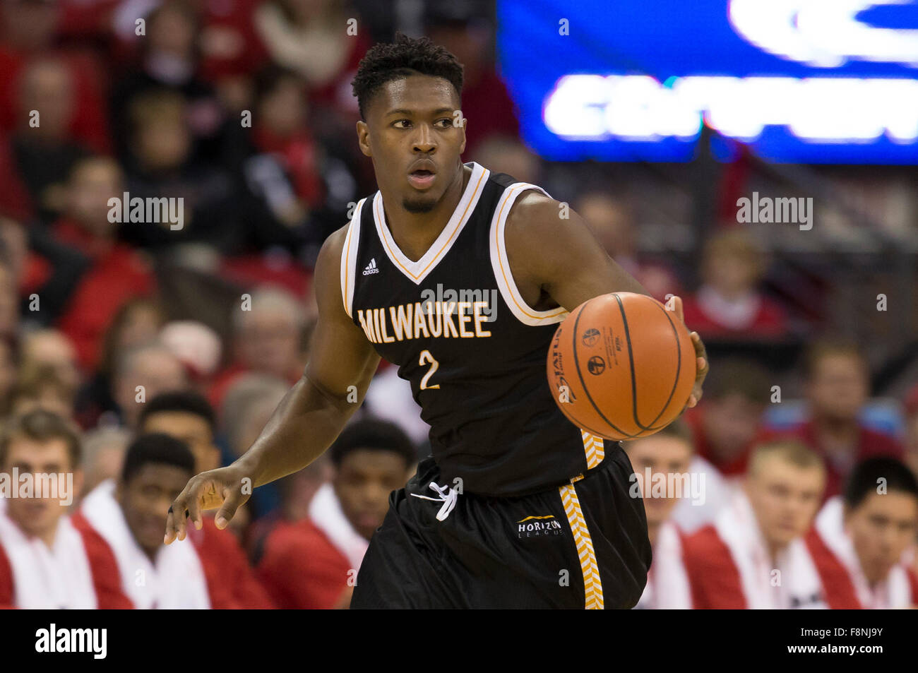Madison, WI, USA. 9th Dec, 2015. Milwaukee Panthers guard Akeem Springs ...