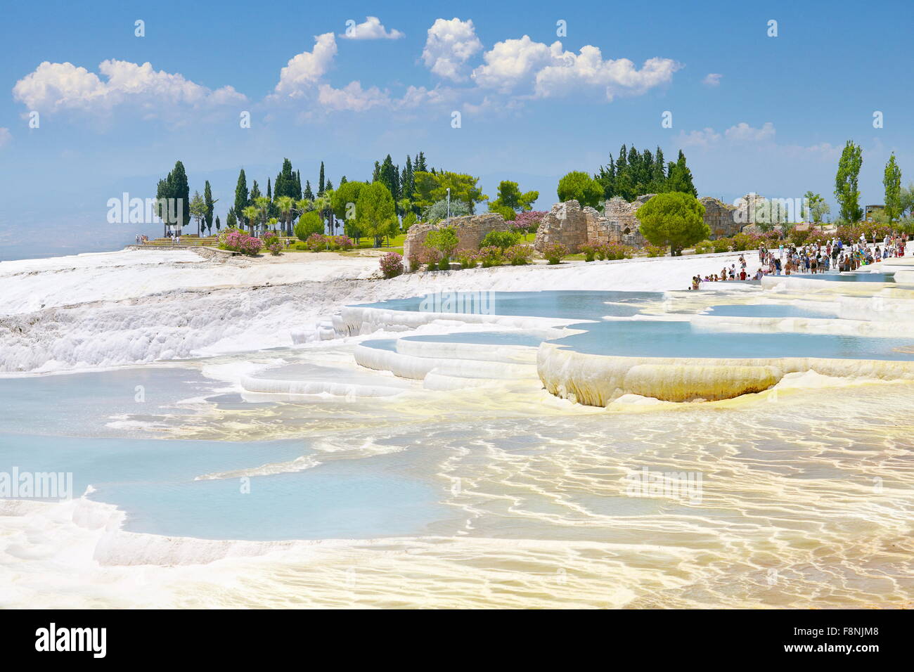 Pamukkale, limestone terraces, Turkey Stock Photo - Alamy