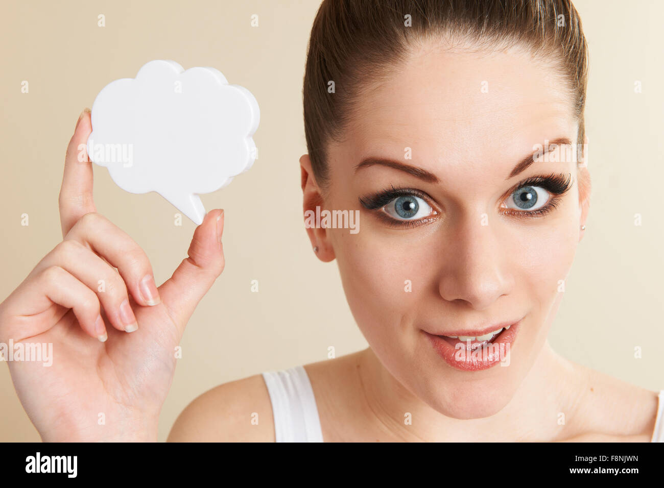 Woman head thought bubble hi-res stock photography and images - Alamy
