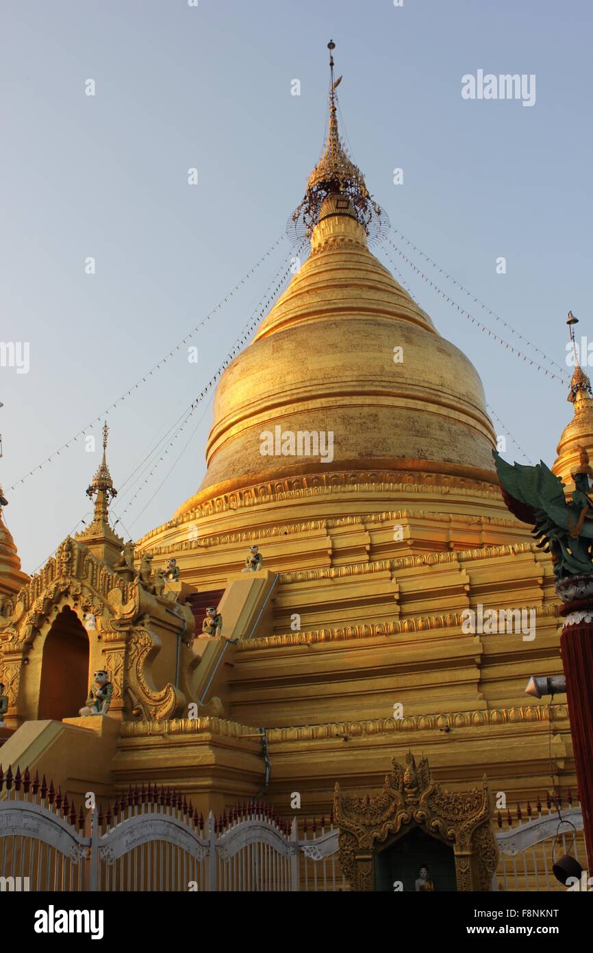 Mandalay Temple Kutho Daw Pagoda. Structures for Buddhist religious purposes. Buddhist stupa ...