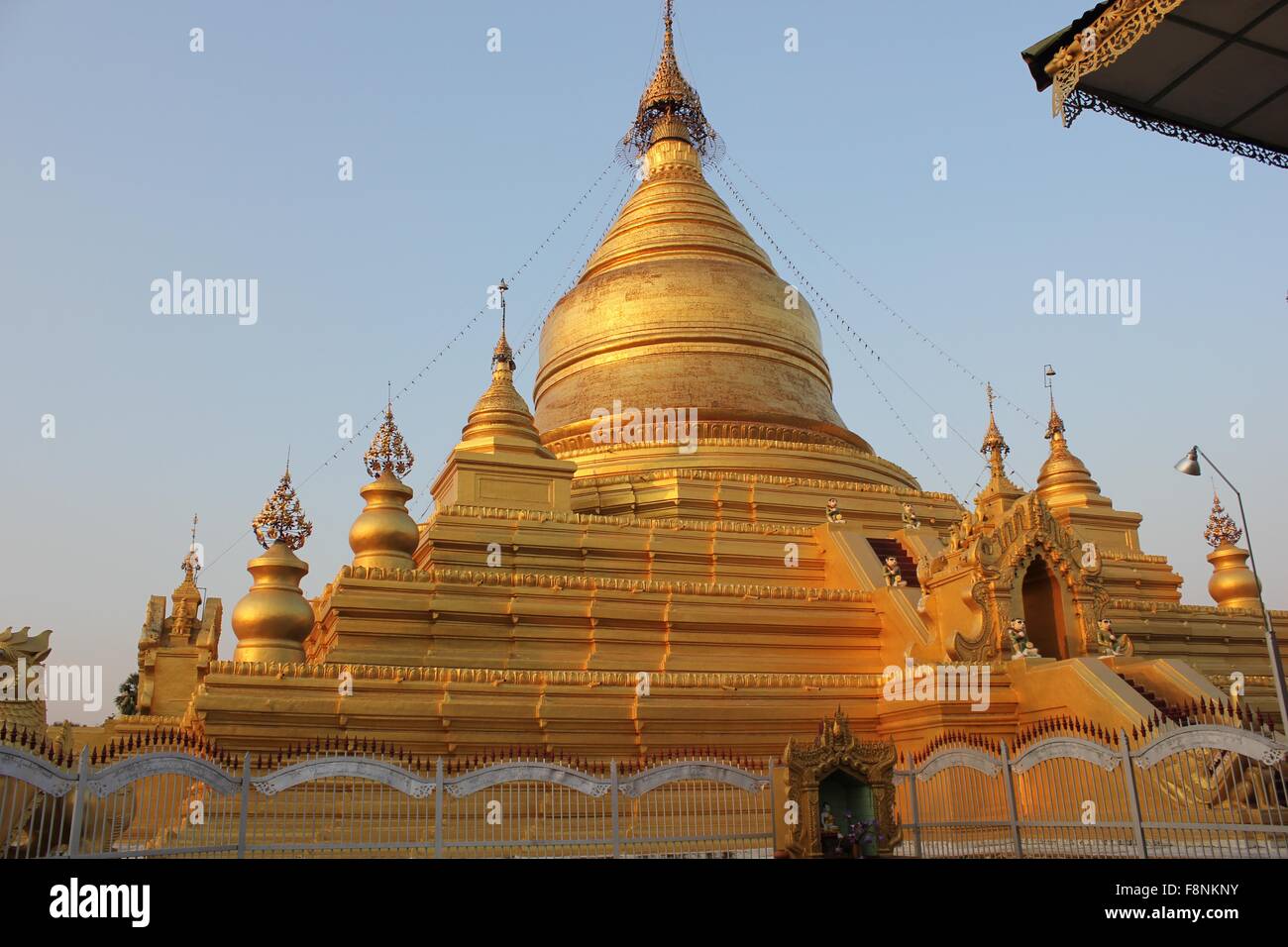 Mandalay Temple Kutho Daw Pagoda. Structures for Buddhist religious purposes. Buddhist stupa ...