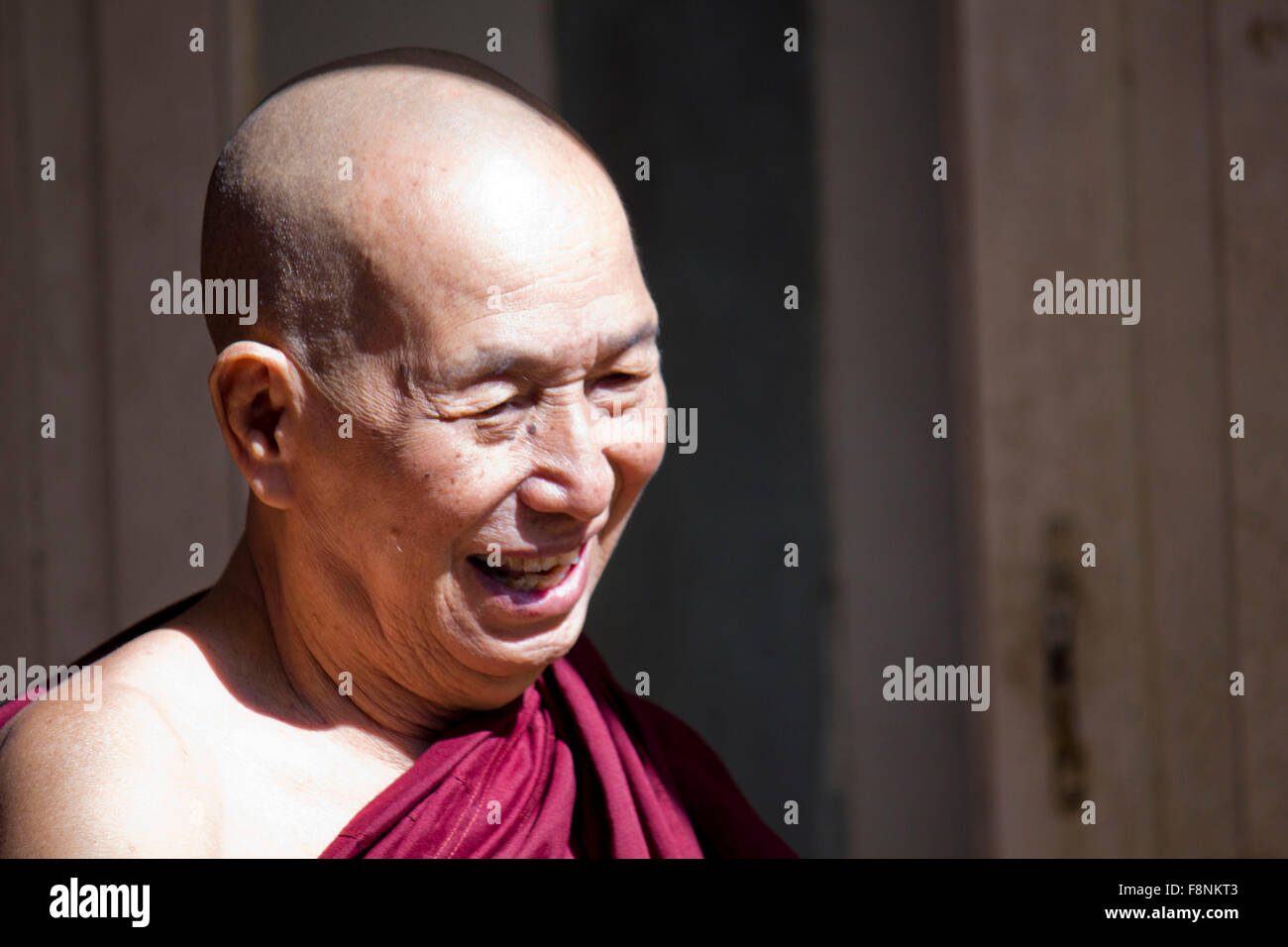 Old smiling monk hi-res stock photography and images - Alamy