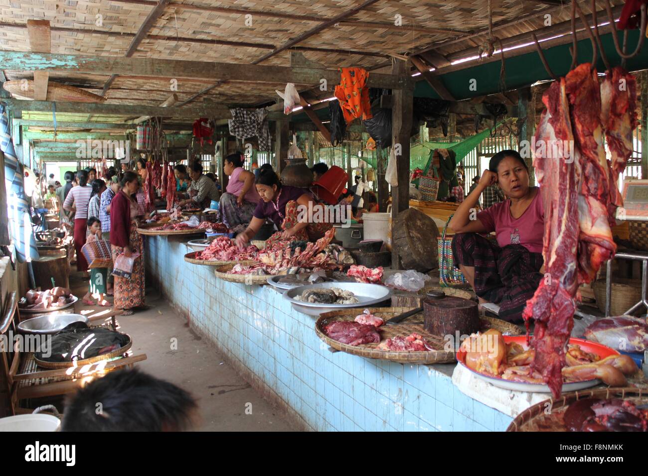Street Market in Myanmar Stock Photo - Alamy
