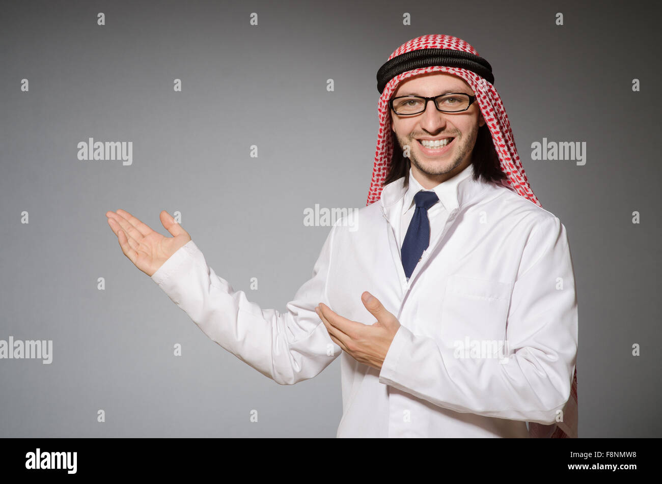 Arab doctor in diversity concept Stock Photo - Alamy