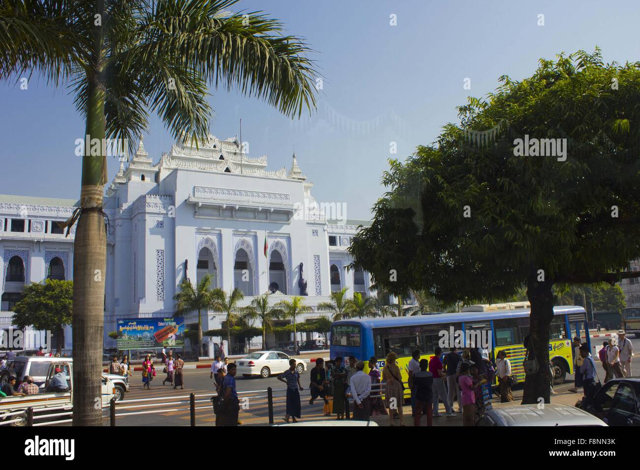 Yangon downtown. Yangon is a former capital of Burma (Myanmar). Here ...