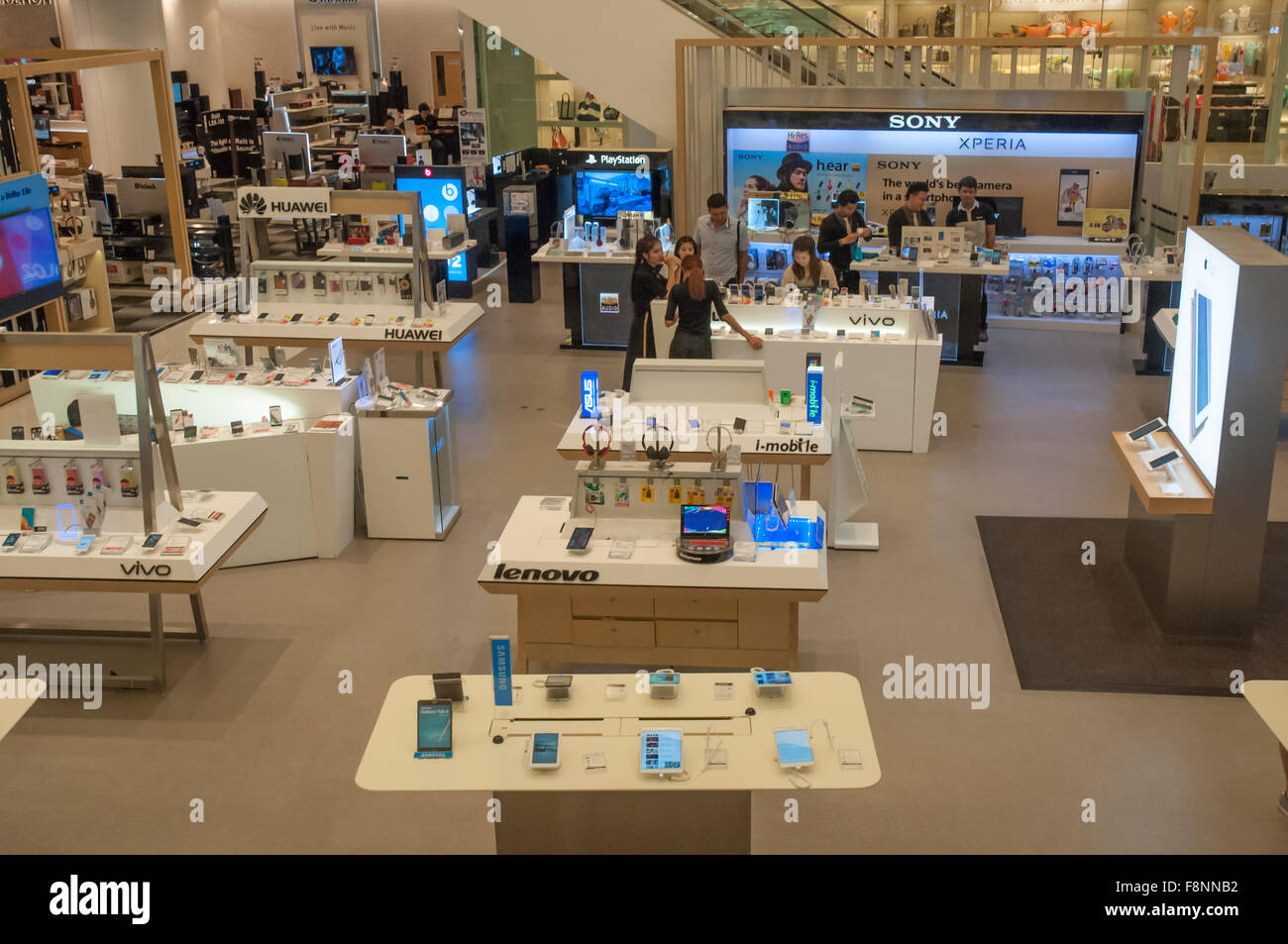 Consumer electronic devices displayed at Emporium Shopping Centre ...