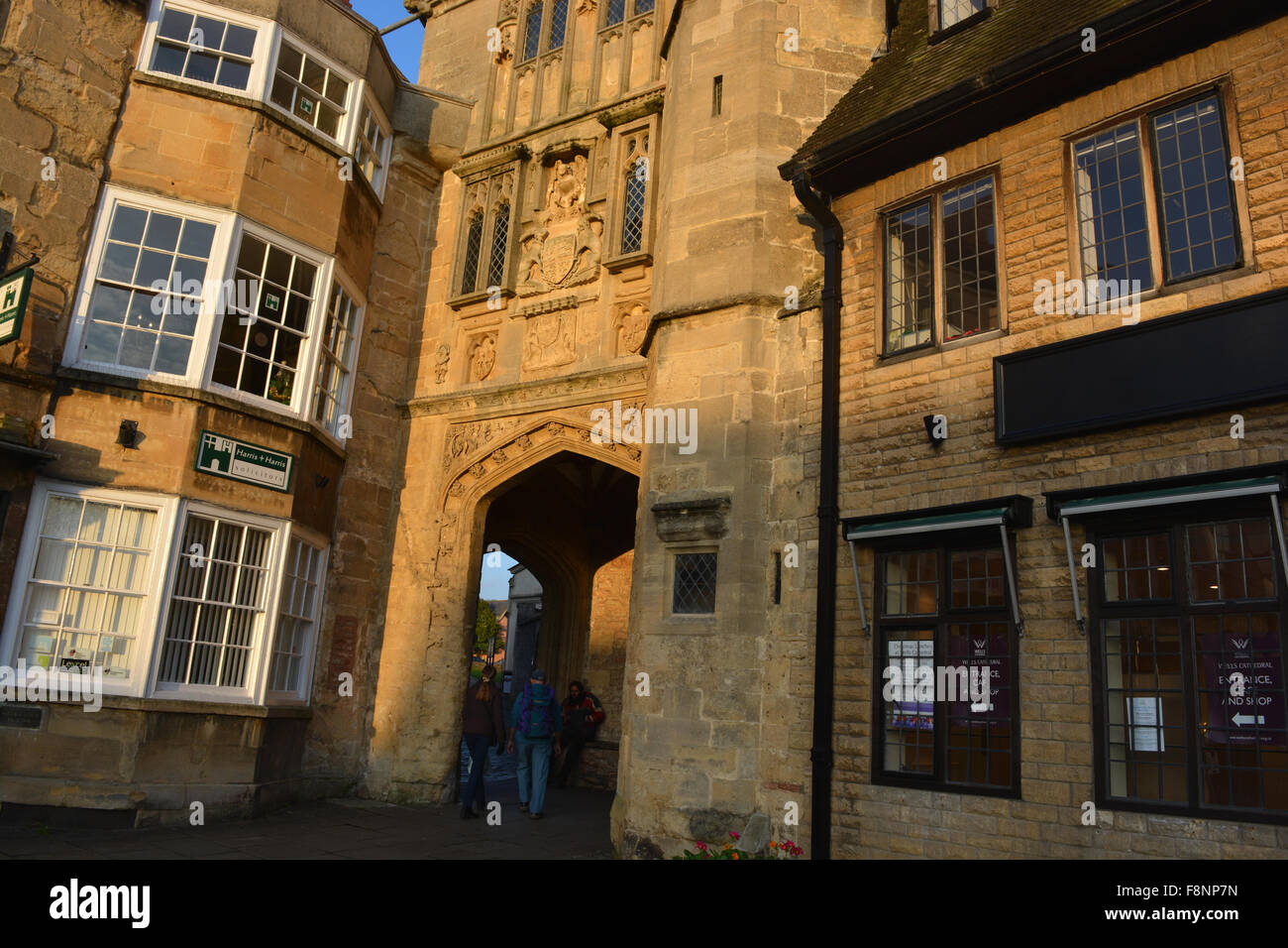 The Penniless Porch, Wells, Somerset, England Stock Photo - Alamy