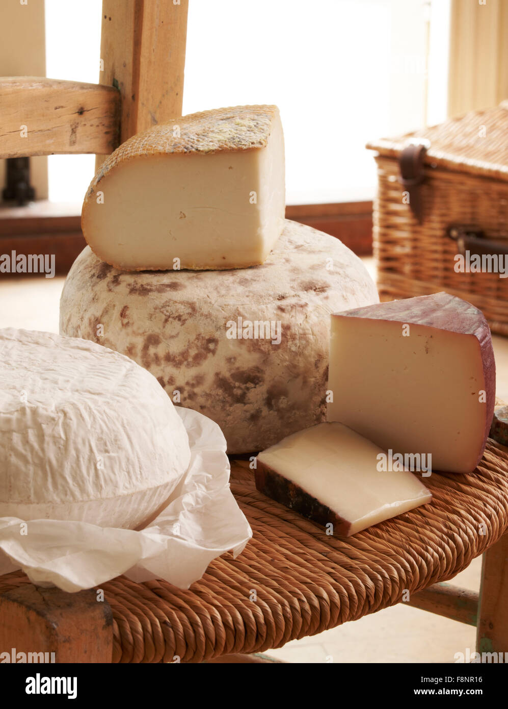 Rustic cheese display hi-res stock photography and images - Alamy