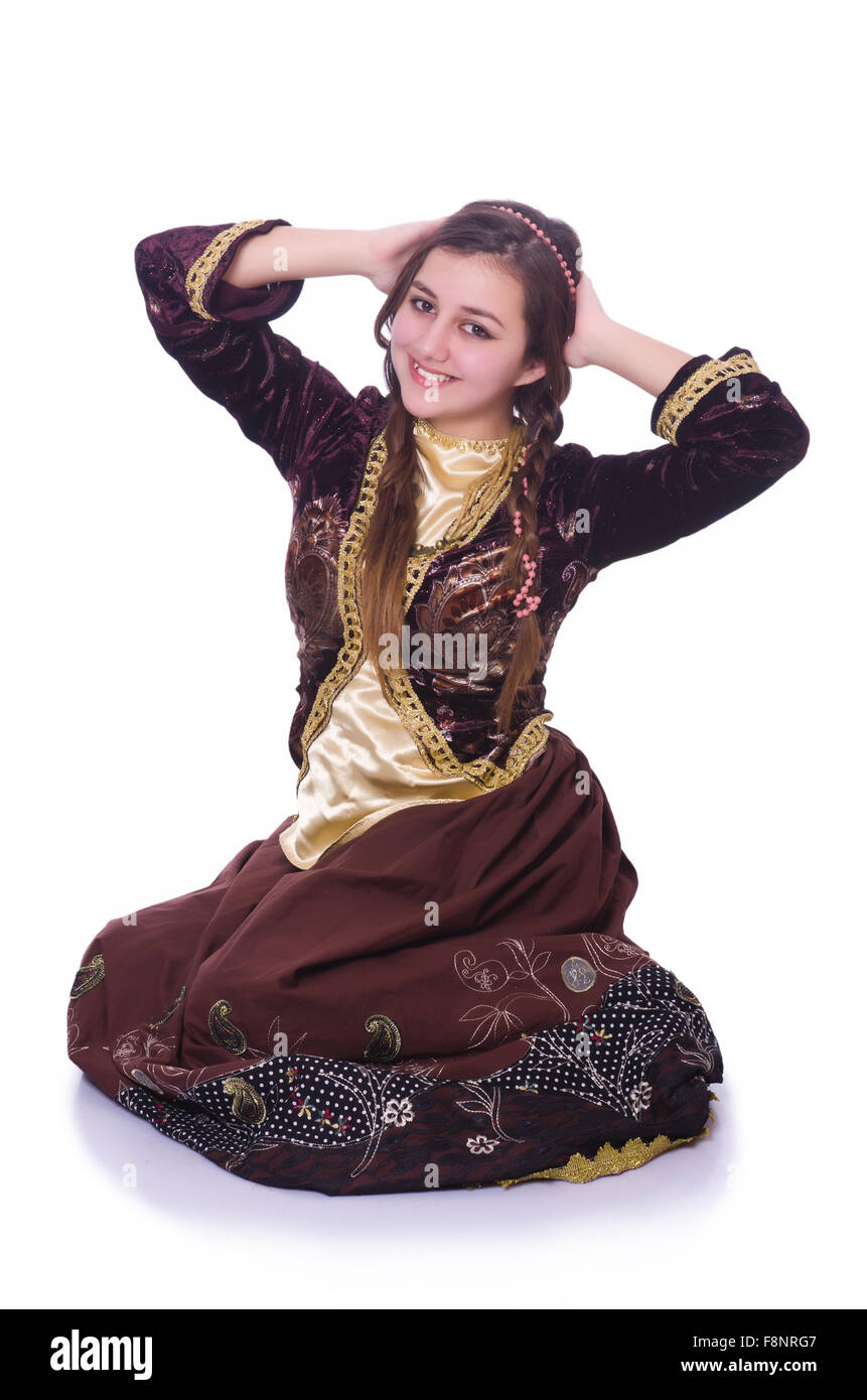 Young lady dancing traditional azeri dance Stock Photo - Alamy