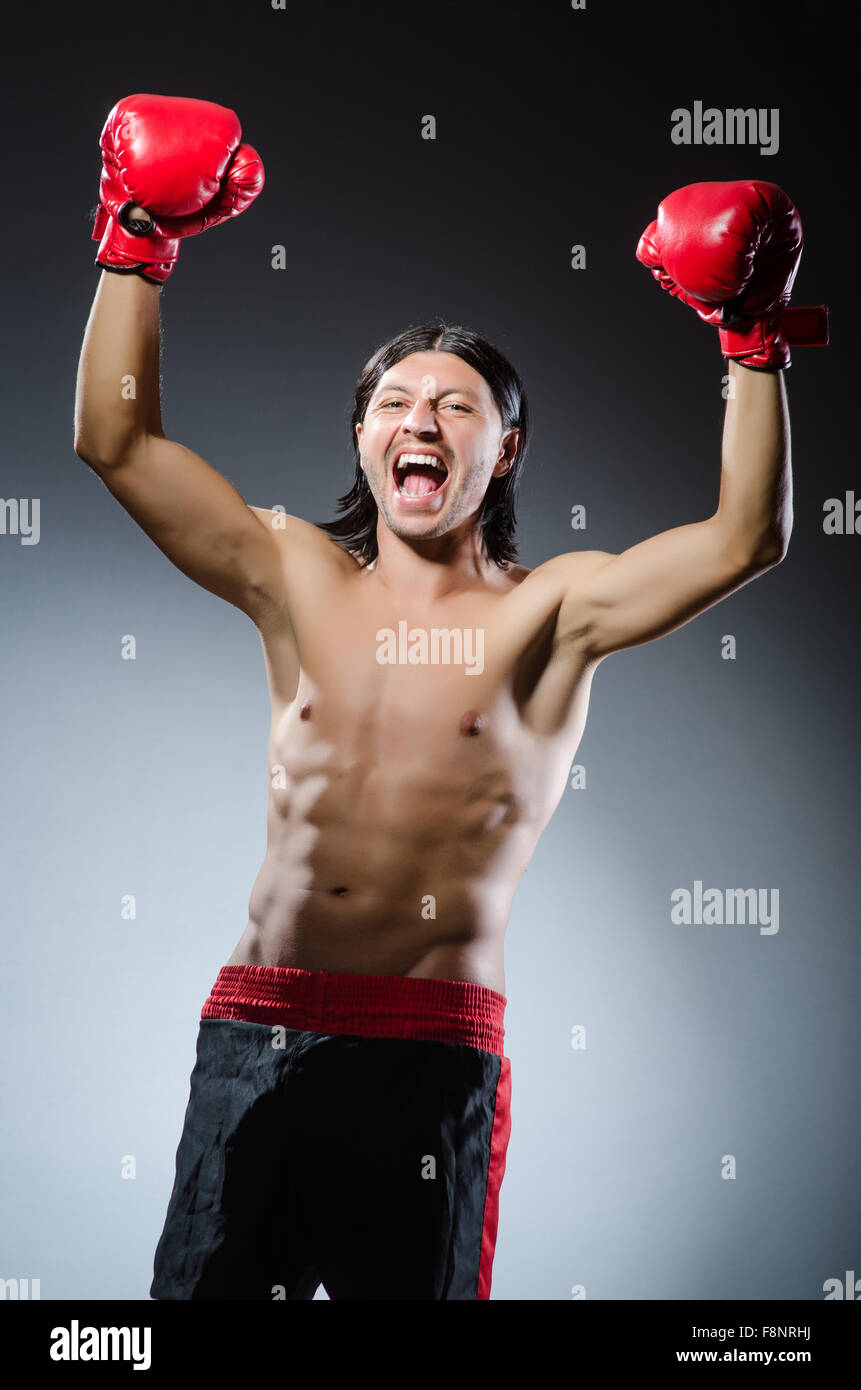 Martial arts fighter at the training Stock Photo - Alamy