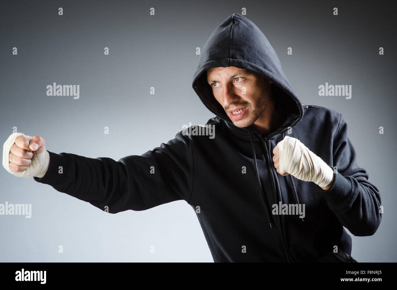 Martial arts fighter at the training Stock Photo - Alamy