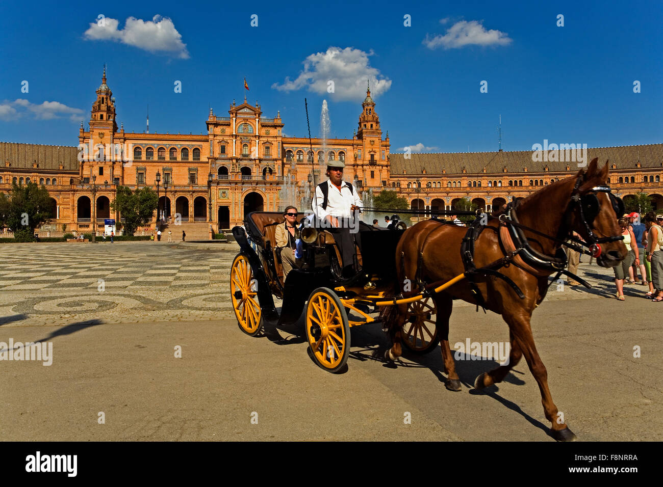 Seville Skyline With Color Buildings High Resolution Stock Photography ...
