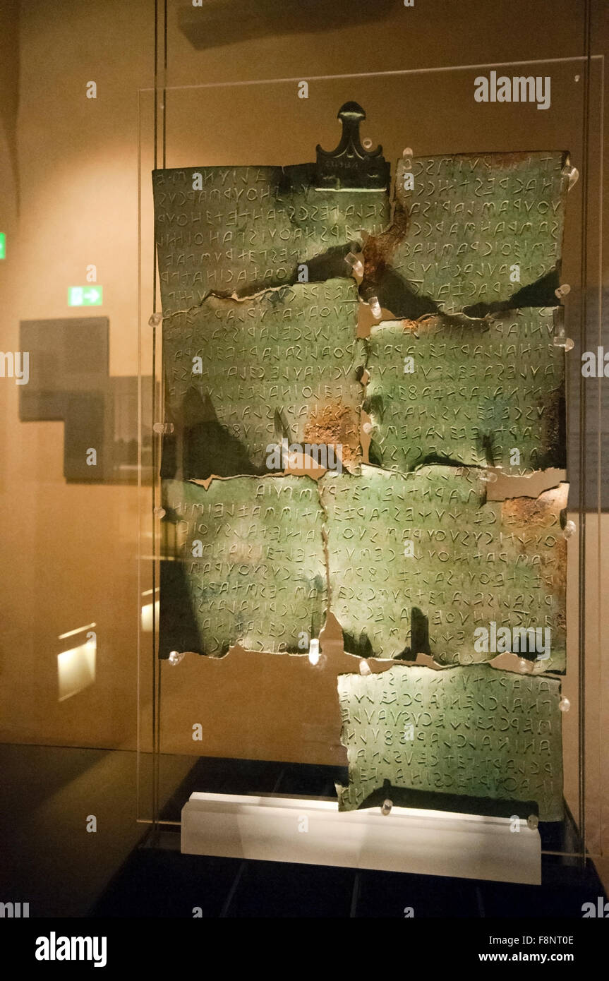 Tabula Cortonensis (second century BC), MAEC museum in Cortona (Palazzo ...