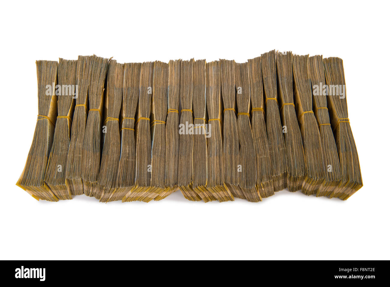 Stack of money isolated on the white Stock Photo - Alamy