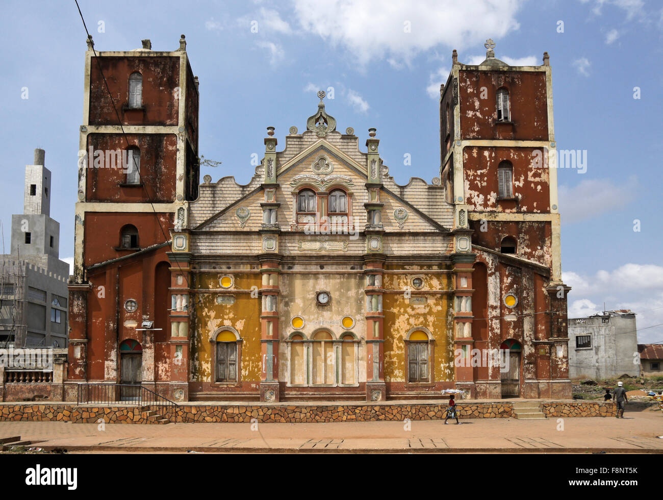 Grand Central Mosque (Portuguese architecture), Porto Novo, Benin Stock ...