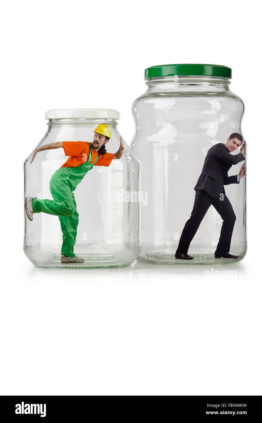 Glass empty jar isolated on white Stock Photo - Alamy