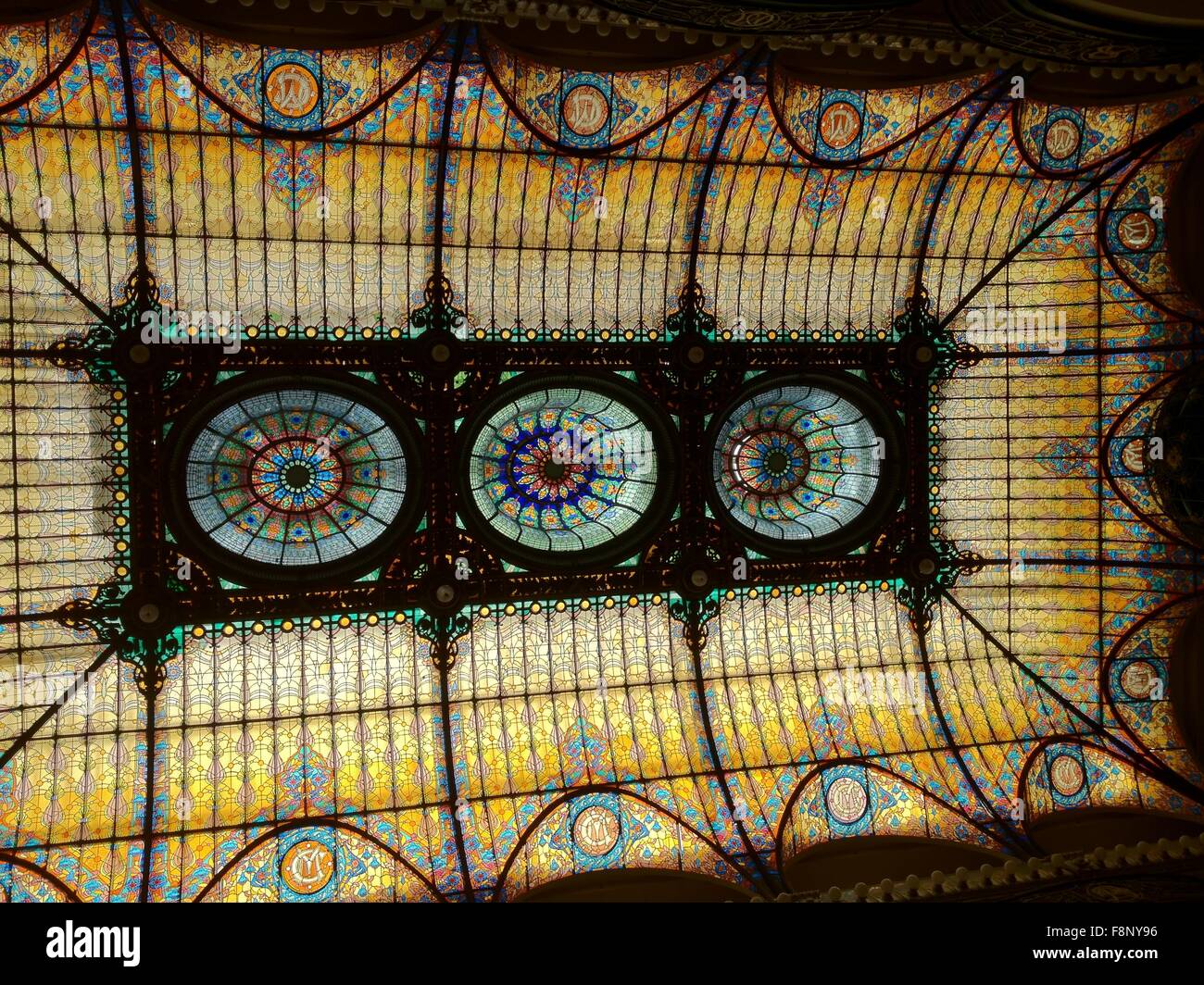 Glass ceiling in Hotel Mexico in Mexico City Stock Photo - Alamy