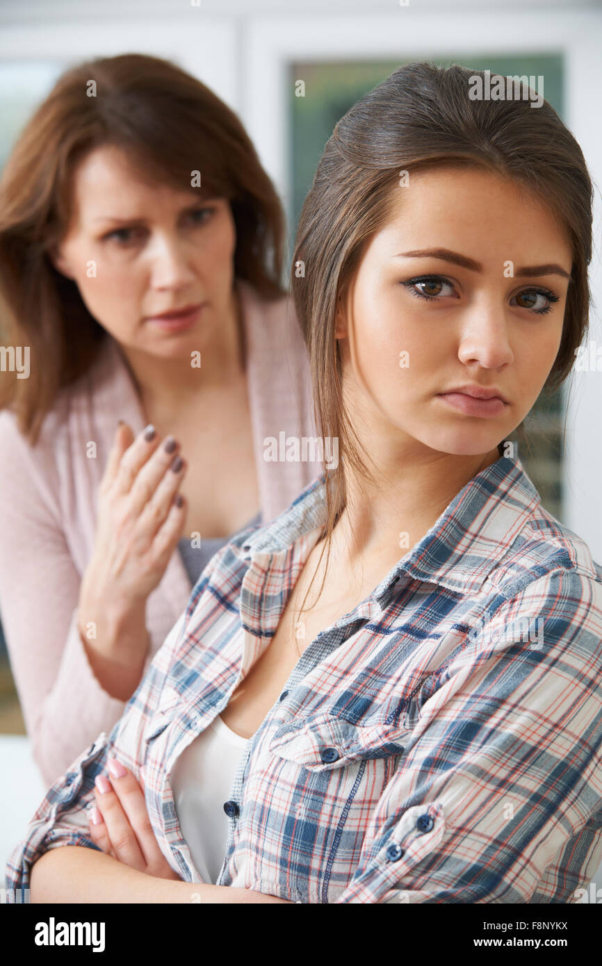 Mother Arguing With Teenage Daughter Stock Photo - Alamy