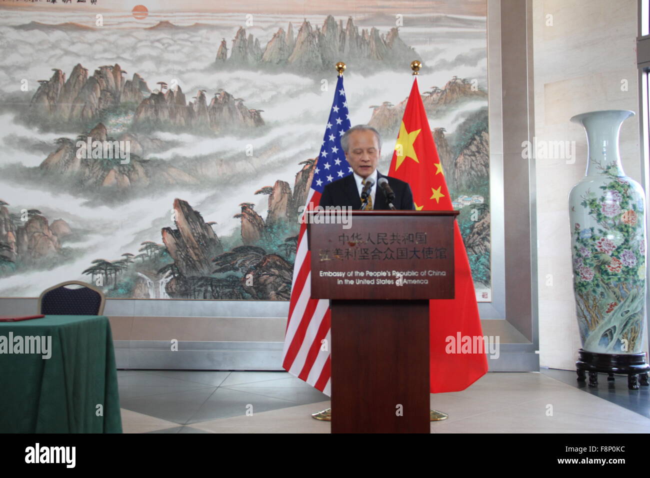Washington, DC, USA. 10th Dec, 2015. Cui Tiankai, Chinese Ambassador to ...