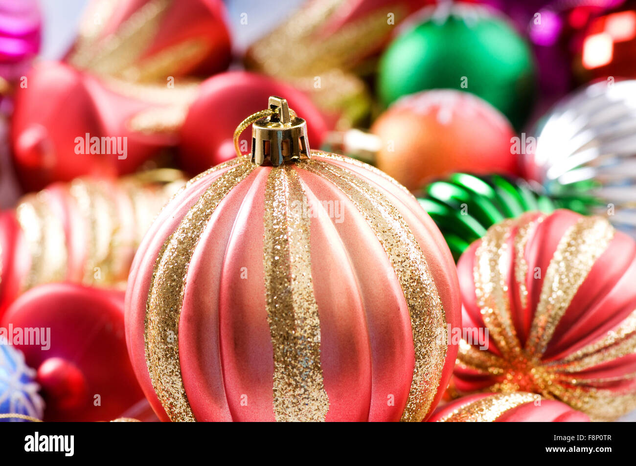 Christmas decorations in festive holiday concept Stock Photo - Alamy