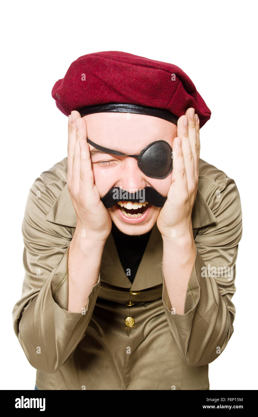 Funny soldier in military concept Stock Photo - Alamy