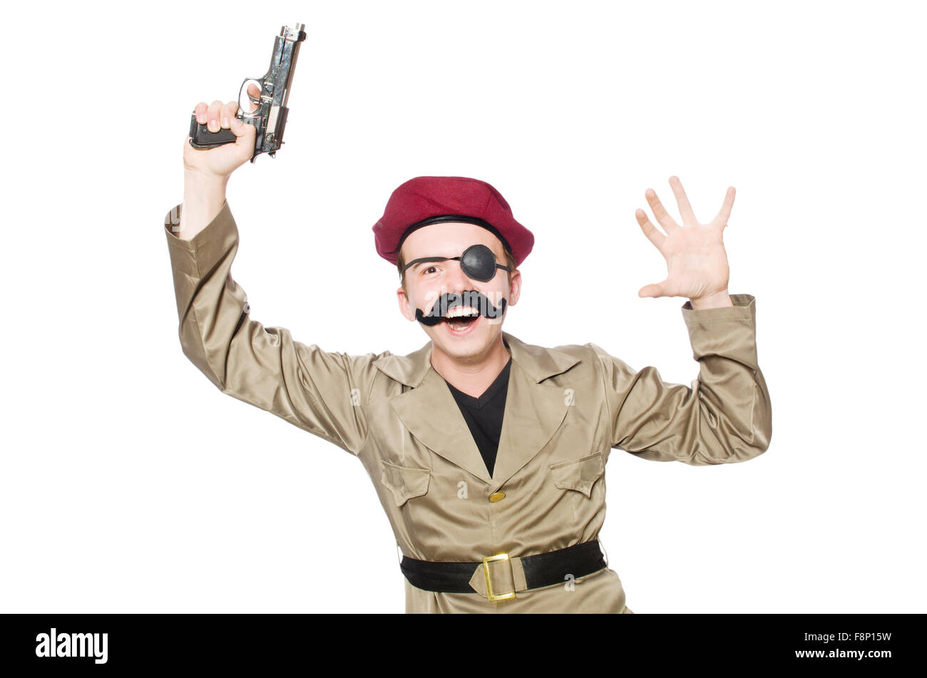 Funny soldier in military concept Stock Photo - Alamy