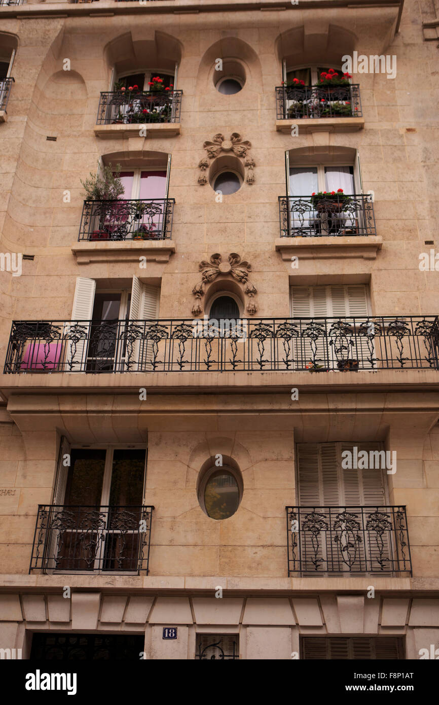 The streets of Paris are home to many intricately designed balconies ...