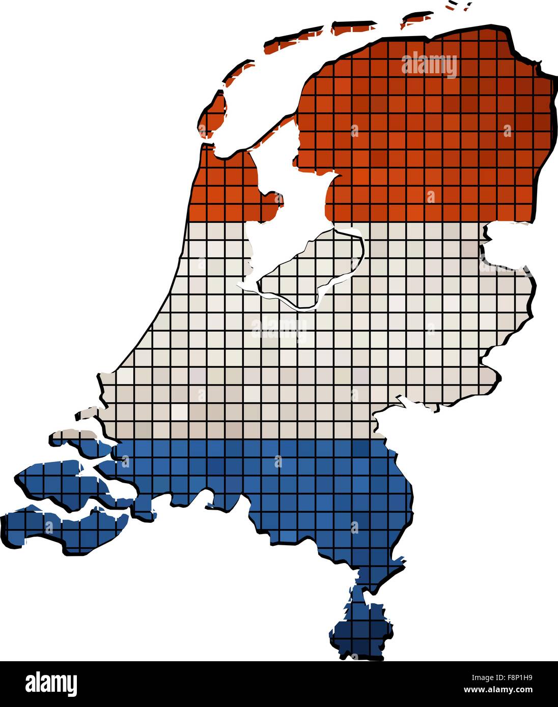 Netherlands map with flag inside Stock Vector Image & Art - Alamy