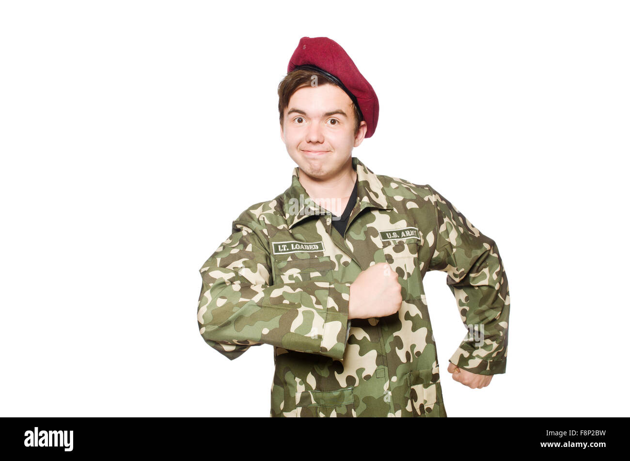 Funny soldier in military concept Stock Photo - Alamy