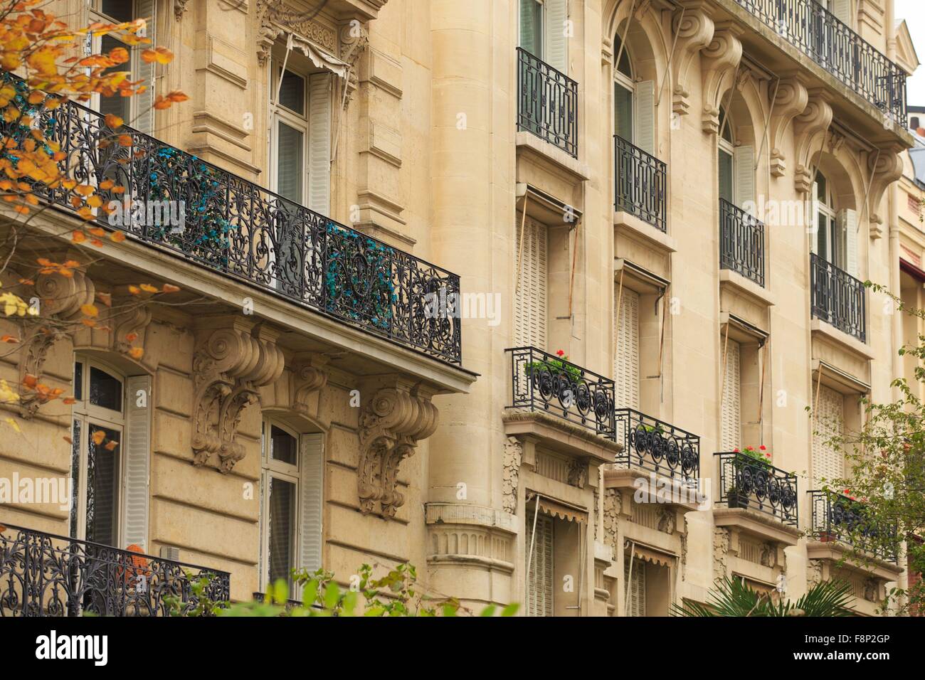 The streets of Paris are home to many intricately designed balconies ...