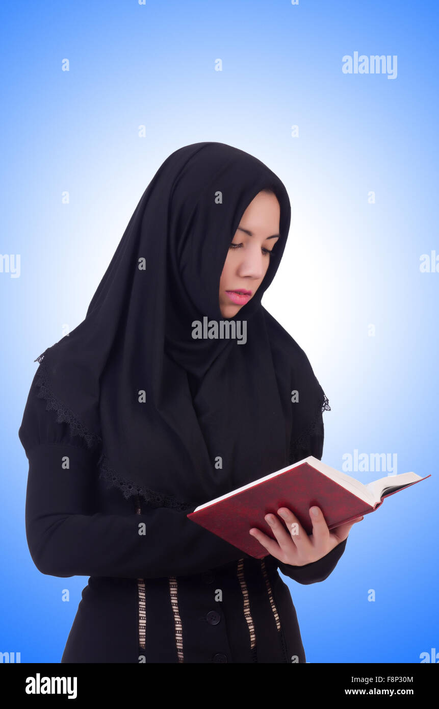 Young muslim female student with books Stock Photo - Alamy