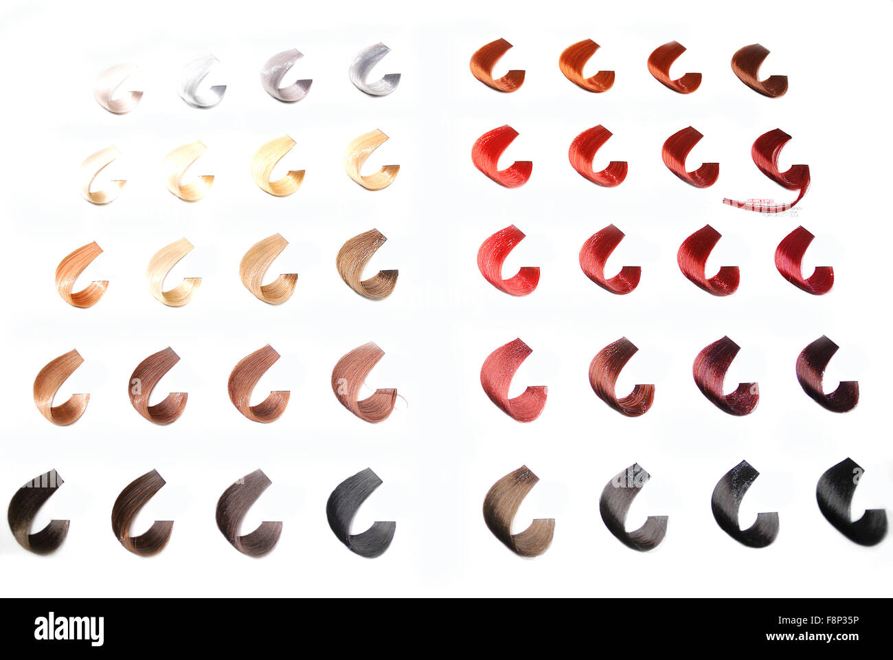 hair color sample Stock Photo - Alamy