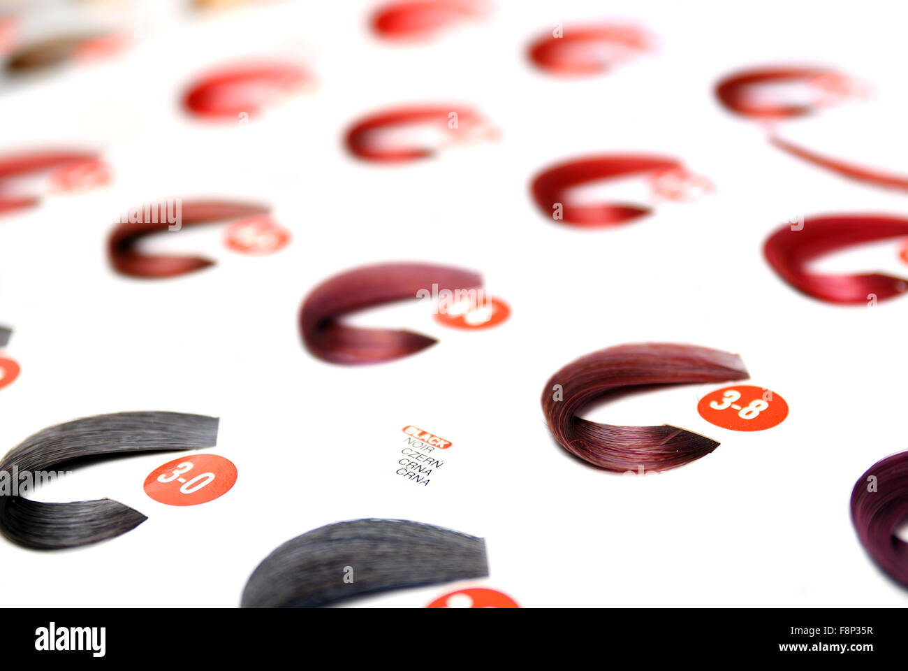 hair color sample Stock Photo - Alamy