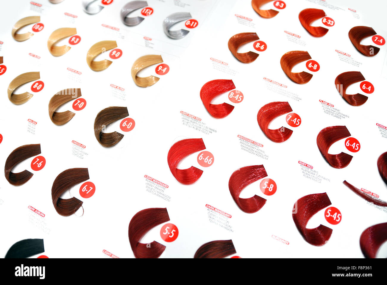 hair color sample Stock Photo - Alamy