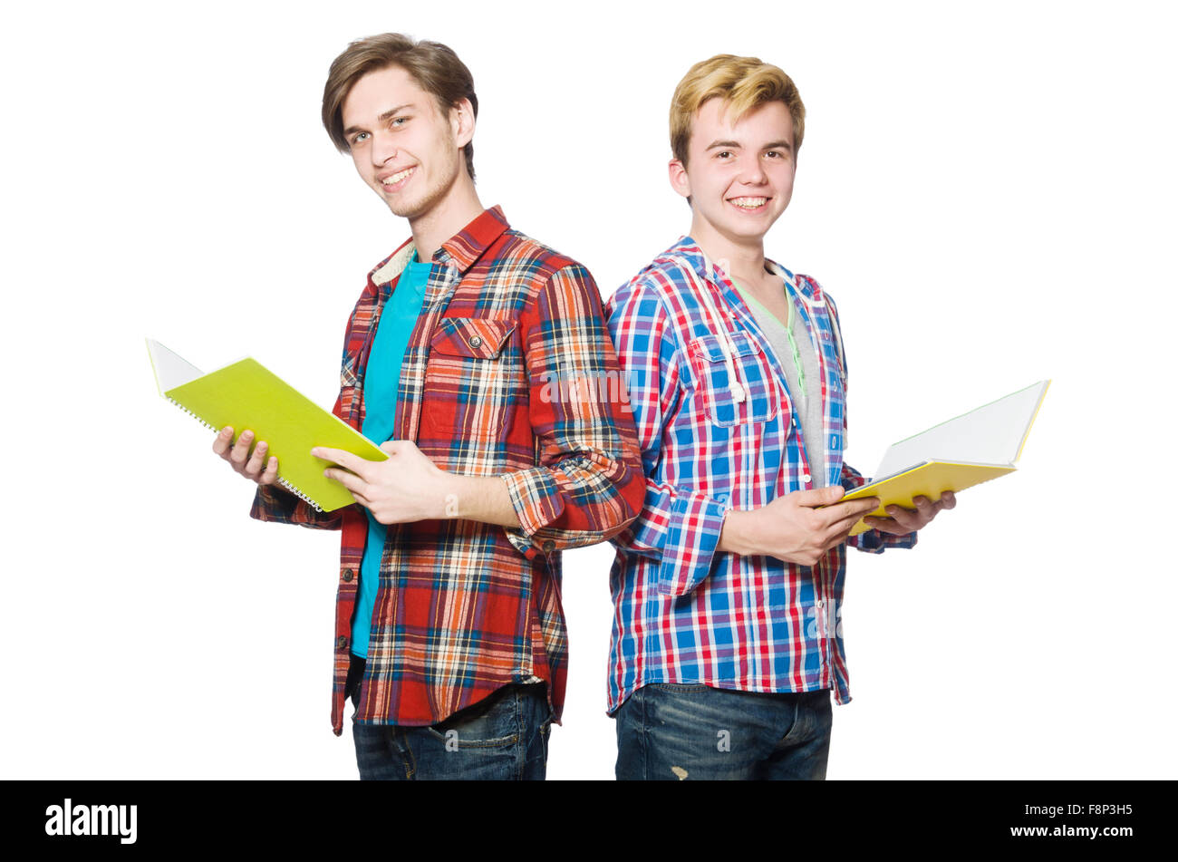 Young student isolated on white Stock Photo - Alamy