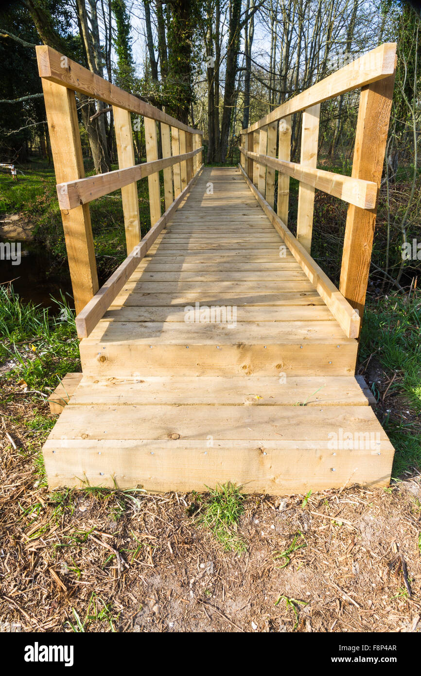 New wooden foot bridge hi-res stock photography and images - Alamy