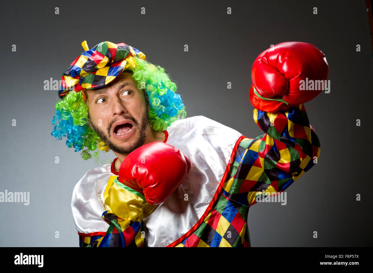Boxer clown with boxing gloves hi-res stock photography and images - Alamy