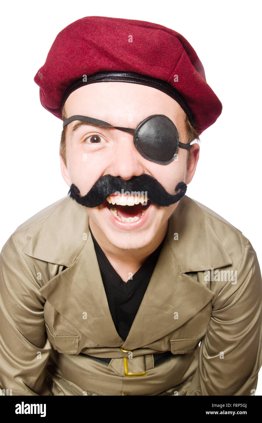 Funny soldier in military concept Stock Photo - Alamy