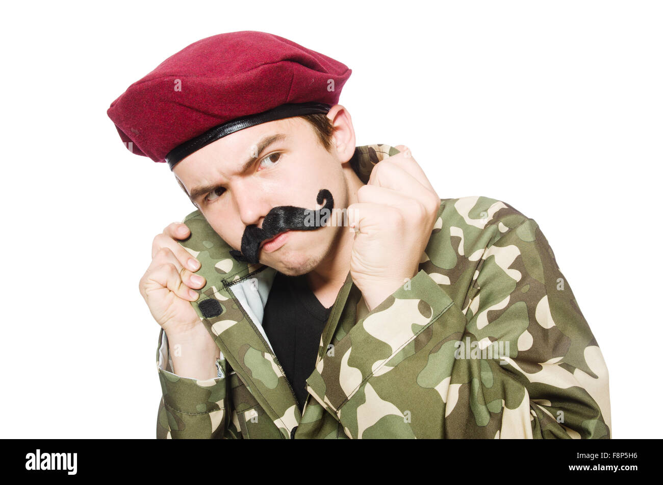 Funny soldier in military concept Stock Photo - Alamy