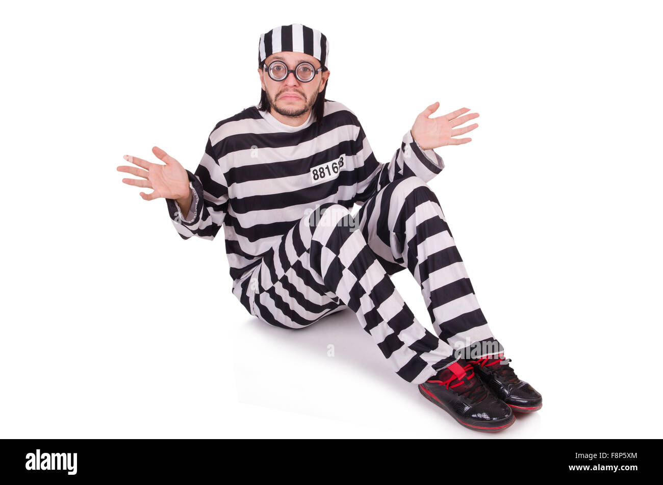 Prison inmate isolated on the white background Stock Photo - Alamy