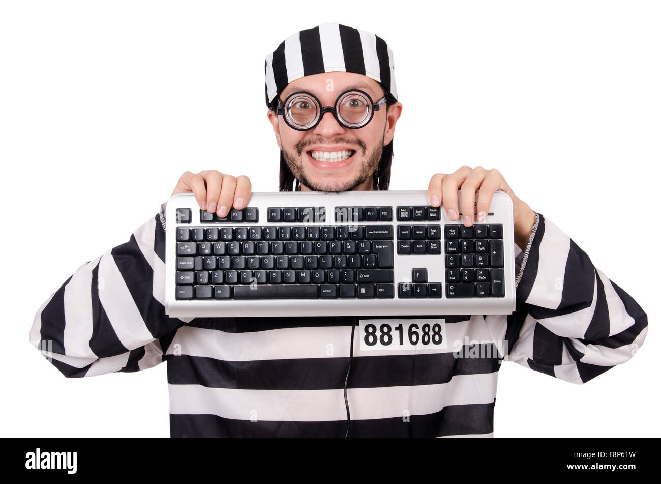 Prison inmate isolated on the white background Stock Photo - Alamy