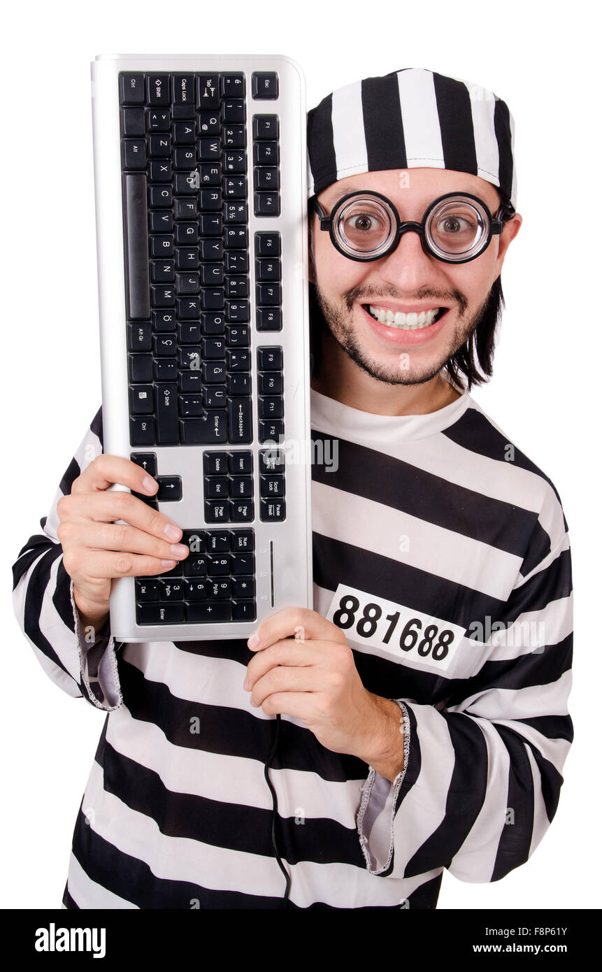 Prison inmate isolated on the white background Stock Photo - Alamy