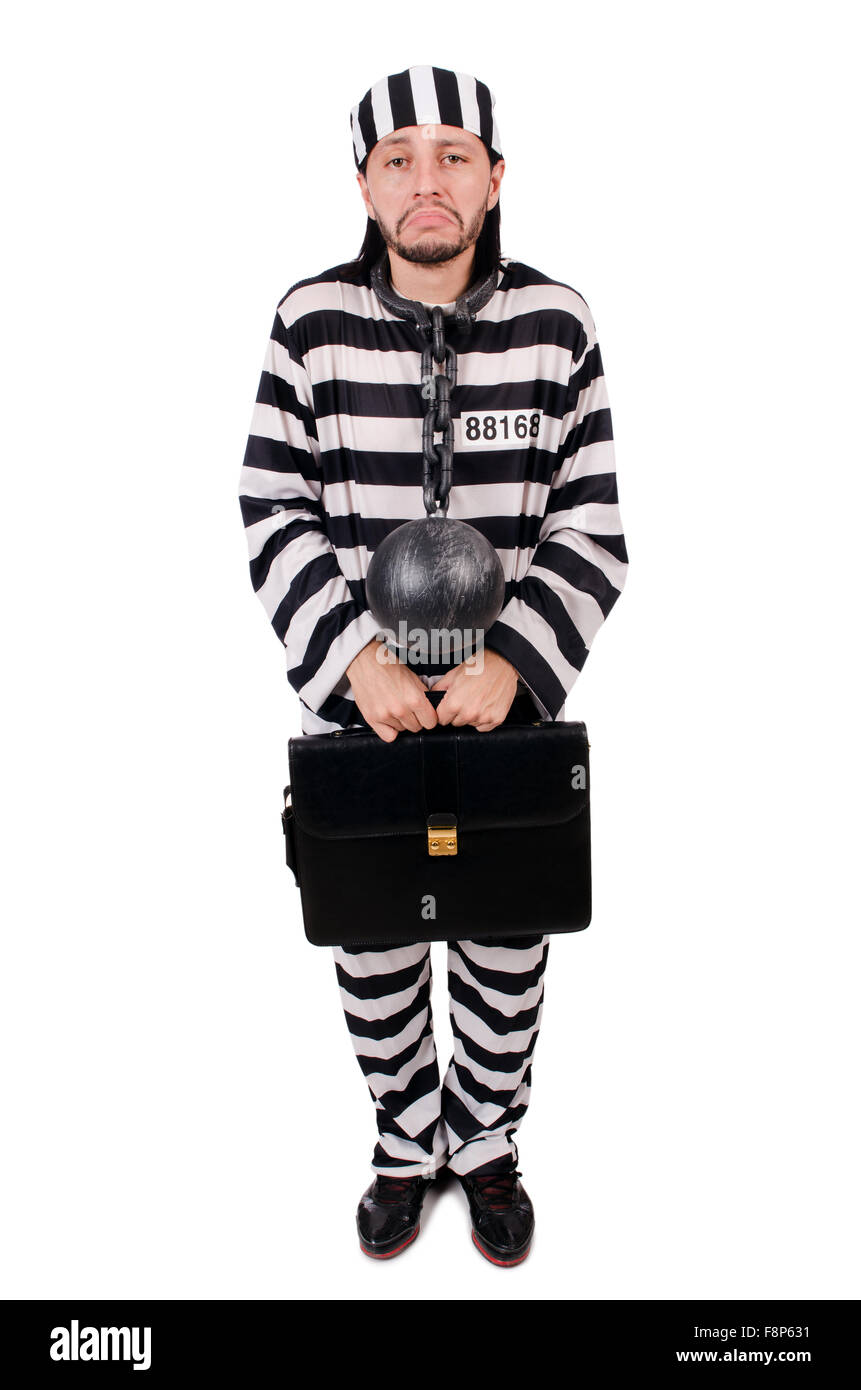 Prison inmate isolated on the white background Stock Photo - Alamy